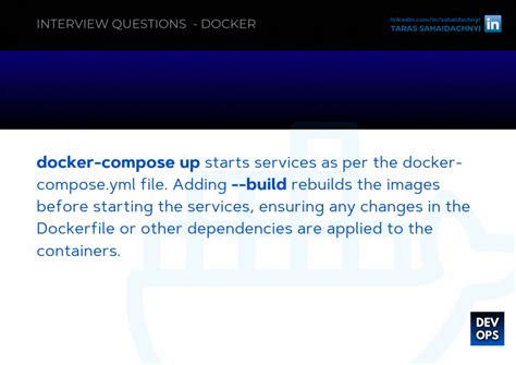 devops interview questions 🔵 docker compose commands difference taras sahaidachnyi