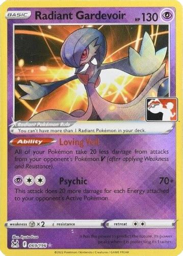 Holofoil Play Pokemon Radiant Gardevoir 069196 Play Pokemon Prize