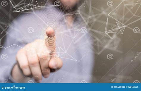 3d Rendering Of Social Network Business With Neural Connections
