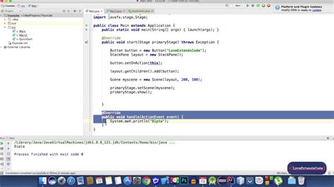 Javafx 2 Button Setonaction Using Lambda Expression With Details Bangla বাংলা Youtube