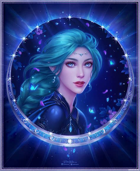 Девушки синие волосы Изображение 850x1036px