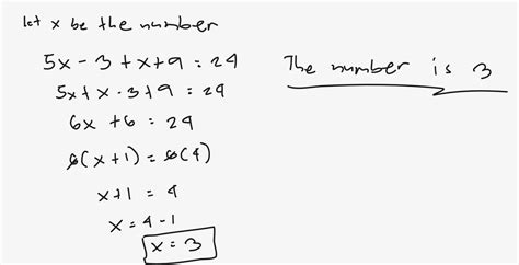 Solved A The Sum Of 3 Less Than 5 Times A Number And The Number