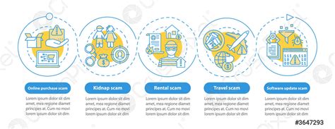 Scam Types Vector Infographic Template Business Presentation Design