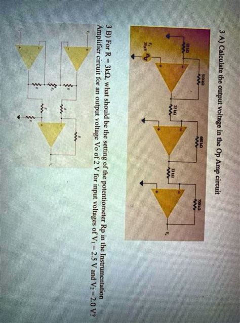 Solved Amplifier Circuit For An Output Voltage Vo Of 2v For Input