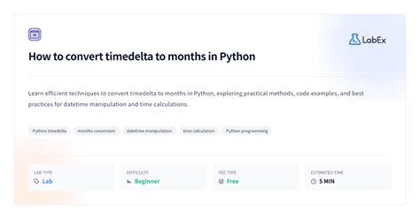 How To Convert Timedelta To Months In Python Labex