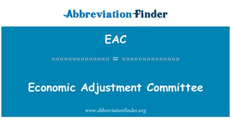 Eac Definition Economic Adjustment Committee Abbreviation Finder