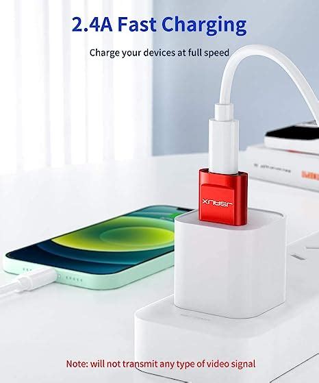 Jsaux USB A MALE TO USB C FEMALE DATA ADAPTER RED PACK Era Tablet