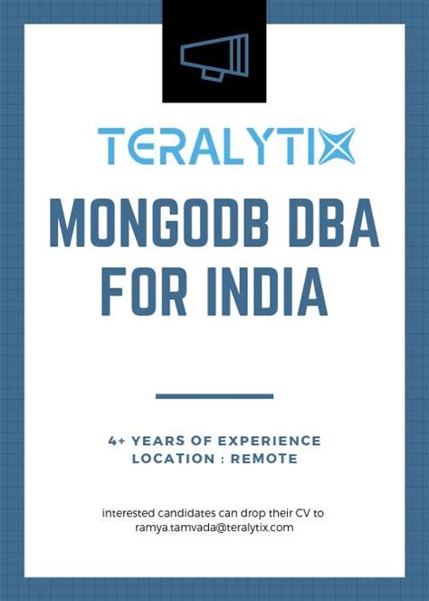 Hiring Mongodb Dba Databases Technology Ramya T