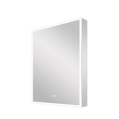 Angeles Home 20 In W X 30 In H Rectangular Recessed Surface Mount Led Medicine Cabinet With