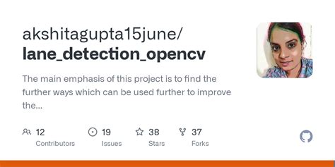 Github Akshitagupta15junelanedetectionopencv The Main Emphasis Of