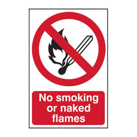 Centurion No Smoking Or Naked Flames 12mm Recyclable Pp 200 X 300mm