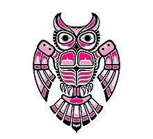 Pink And Black Haida Spirit Owl By Jeff Bartels Redbubble