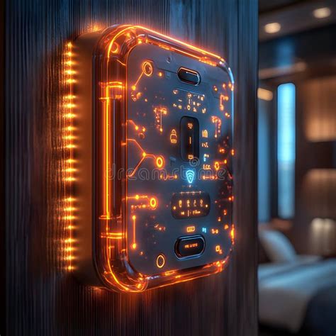 Futuristic Smart Home Control Panel 3d Illustration Stock Illustration