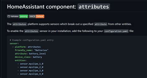 Extract Attribute Into New Sensor Entity Configuration Home
