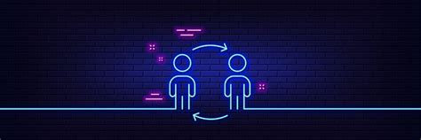 팀워크 워크플로 라인 아이콘입니다 비즈니스 파트너십 서명 네온 라이트 글로우 효과 벡터 0명에 대한 스톡 벡터 아트 및 기타 이미지 Istock