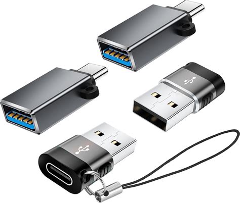 Basenew Usb To Usb C Adapter 4 Pack Usb C To Usb A Adapter