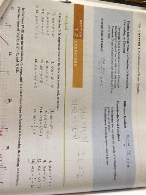 Solved 176 Chapter 1 Functions And Their Graphs Fix H Fx
