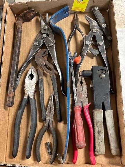 Pliers Tin Snips Crowbar Auction Solutions Inc
