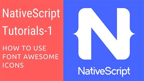 Nativescript Tutorials 1 Using Font Awesome Icons In App Youtube