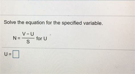 How To Solve An Equation For The Specified Variable Tessshebaylo