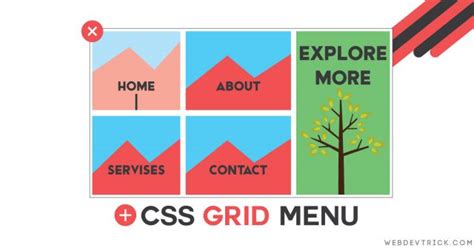 Css Grid Menu Layout With Display Flex Responsive Grid Design