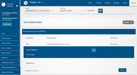 Sars Efiling Account Next Page