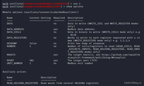 工控安全 使用metasploit攻击modbus设备metasploit Modbus Csdn博客