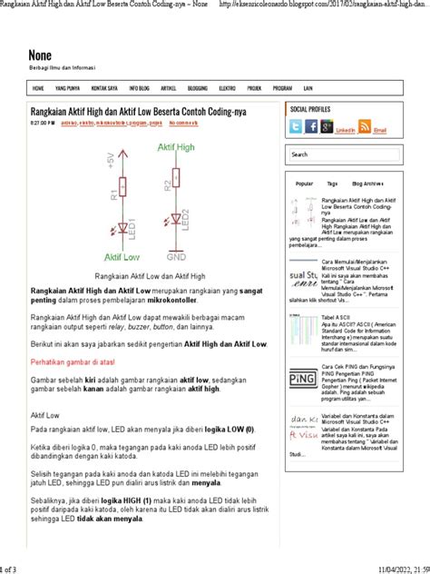 Rangkaian Aktif High Dan Aktif Low Pdf