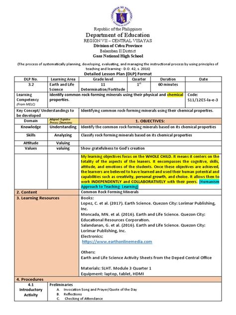 2 Common Rock Forming Minerals Based On Chemical Properties Pdf Learning Teachers