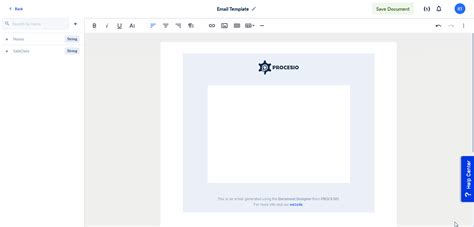 using the document designer to send customized emails integrations