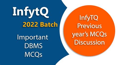 Infytq Previous Years Dbms Mcqs In Qualifier Round Infytq 2022 Batch