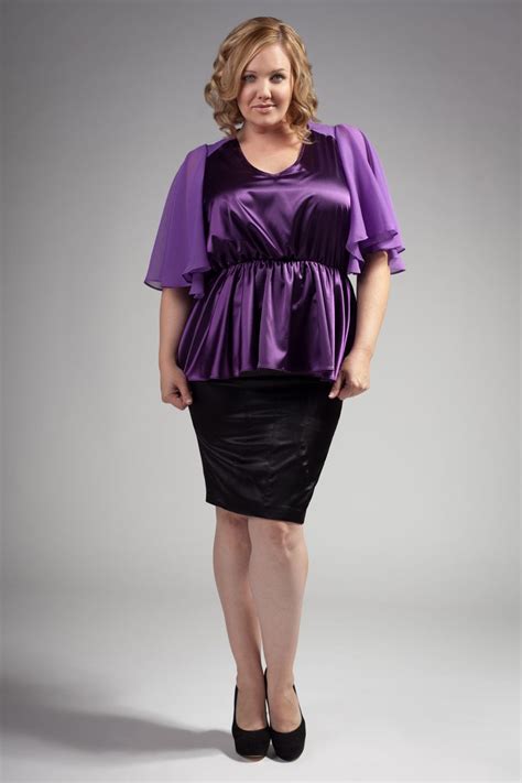 Plus Size Satin Blouses Top Outfits