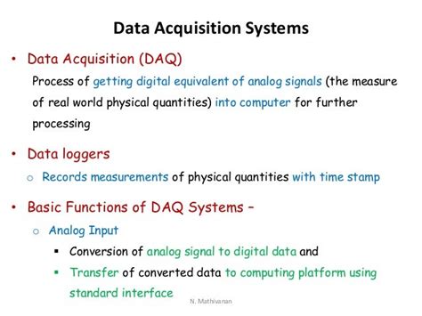 Analog To Digital Converters And Data Acquisition Systems