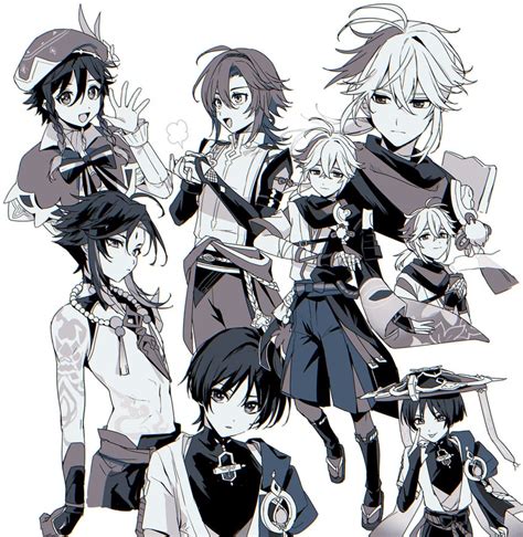 Scaramouche Venti Xiao Wanderer Kaedehara Kazuha And More Genshin Impact Drawn By Asari