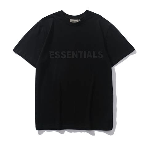 外贸货源欧美潮牌essentials复线背后胶印字母宽松高街 短袖t恤男 阿里巴巴