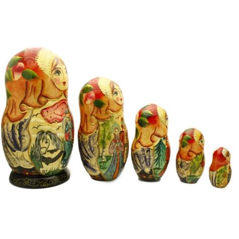 Buy Online Fire Bird And Princess Russian Folk Story Nesting Doll Set