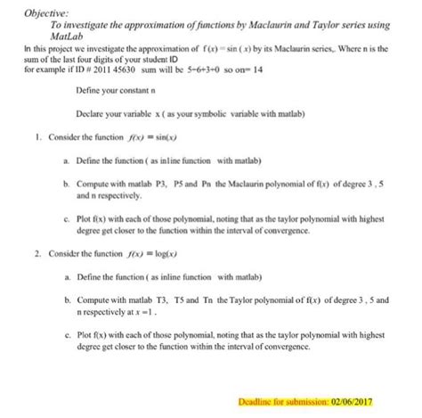 Solved Objective To Investigate The Approximation Of