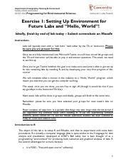 GEOG 264 Lab 1 Pdf Department Of Geography Planning Environment Faculty Of Arts And