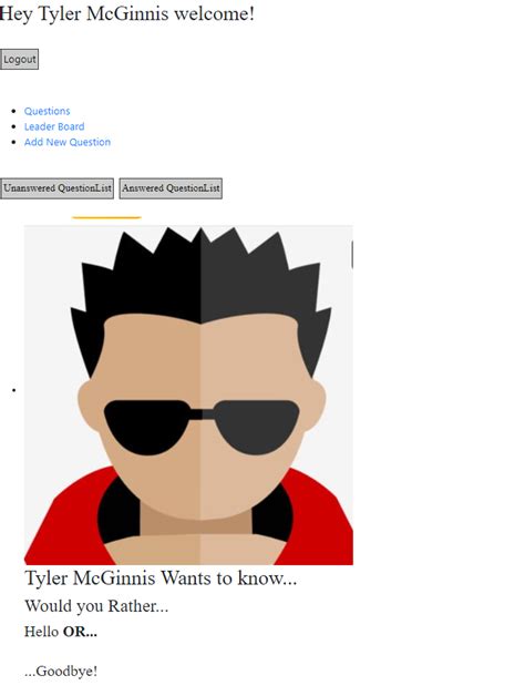 Github Jhreilly Would You Rather React Udacity Nanodegree Would