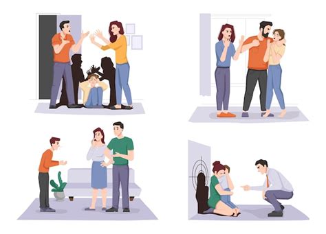 Vectores E Ilustraciones De Violencia Familiar Para Descargar Gratis