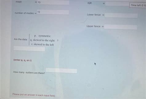 Solved Given The Following Data Set Find The Numbers Chegg Com