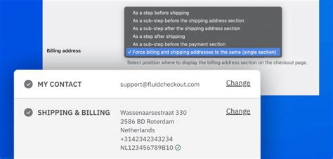 Billing Address Positions — Choose To Display Billing Address Before