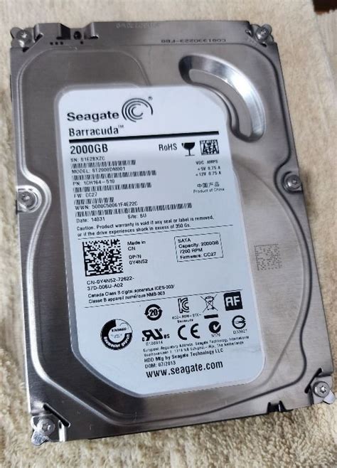 2 Terabyte 35 Sata Disks Seagate Barracuda 72k Rpms For Desktop
