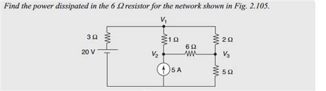 solved use mesh analysis and find the power dissipated in