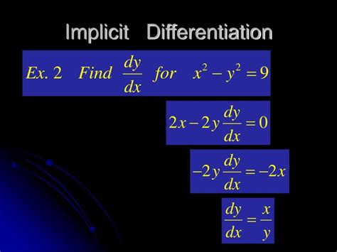 PPT Implicit Differentiation PowerPoint Presentation Free Download ID
