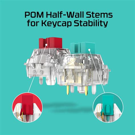 Linear Switches Pc 5 Pin Pre Lubed Half Wall Stem 1