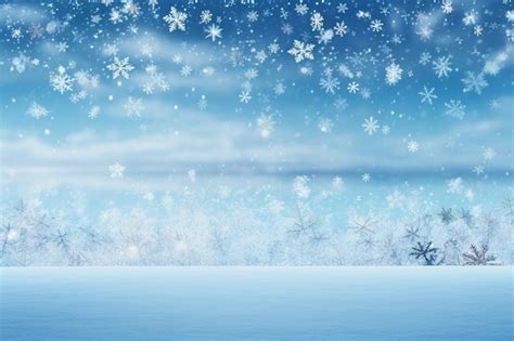 Premium Photo Frozen Beauty Realistic Snowflakes Border Design