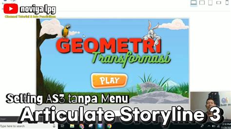 Tutorial Articulate Storyline 3 Cara Setting Agar Menu Navigasi Tidak