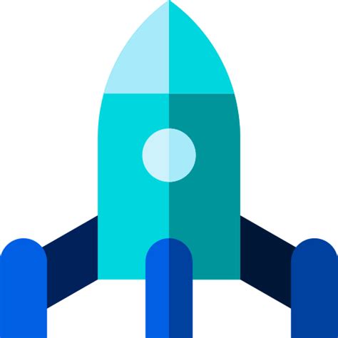 Rocket Basic Straight Flat Icon