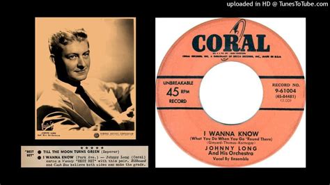 Johnny Long And His Orchestra I Wanna Know 1953 Youtube